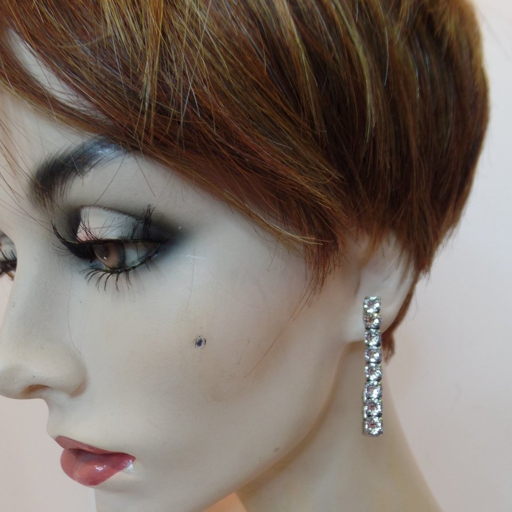 New Dannijo Unusual Shaped Cz Ear Rings Backs Stamped… - Gem